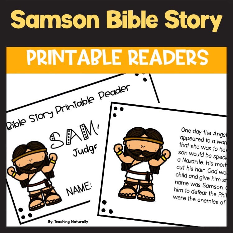 Samson Bible Story Mini-book: Sunday School Reader (printable PDF) - Etsy