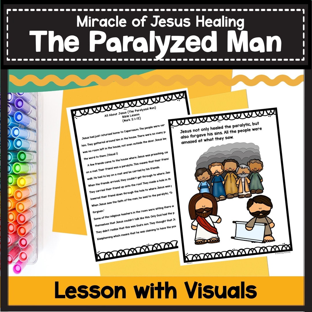 The Miracle of Jesus Healing the Paralyzed Man Bible Lesson Activities ...