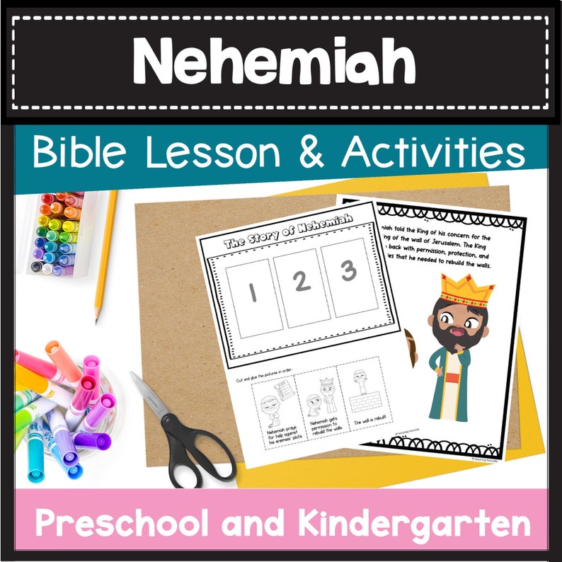 Nehemiah Rebuilds Walls: Preschool Bible Lesson & Activities (digital ...