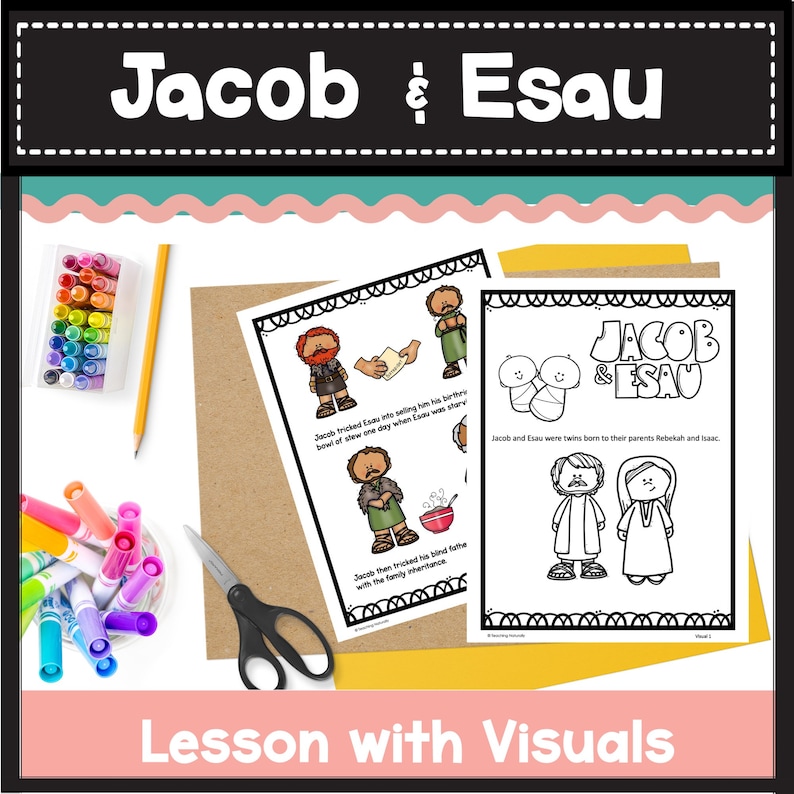 Jacob and Esau Bible Lesson & Activities: Printable Study (digital ...
