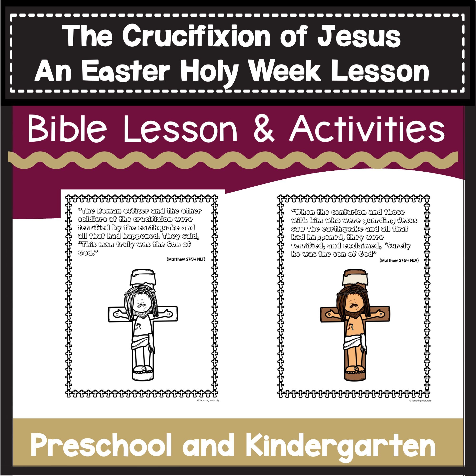 Easter Holy Week Bible Lessons & Activities Bundle (digital Download ...