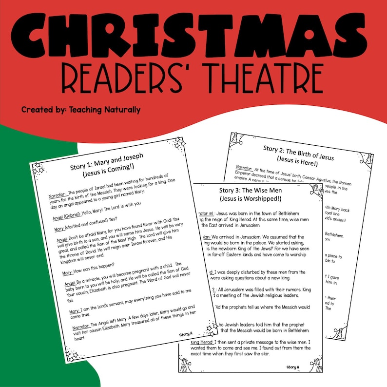 Christmas Bible Story Readers Theater Play Script for Kids or Puppet ...