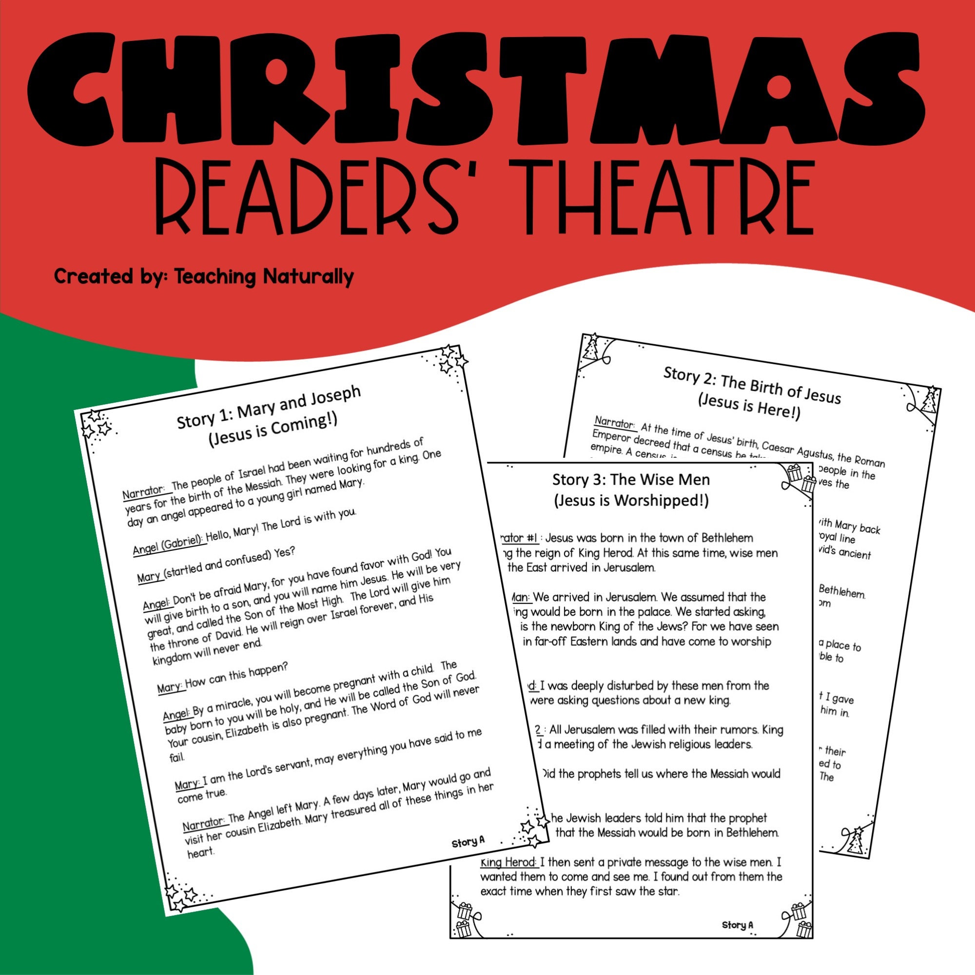 Christmas Bible Story Readers Theater Play Script for Kids or Puppet ...