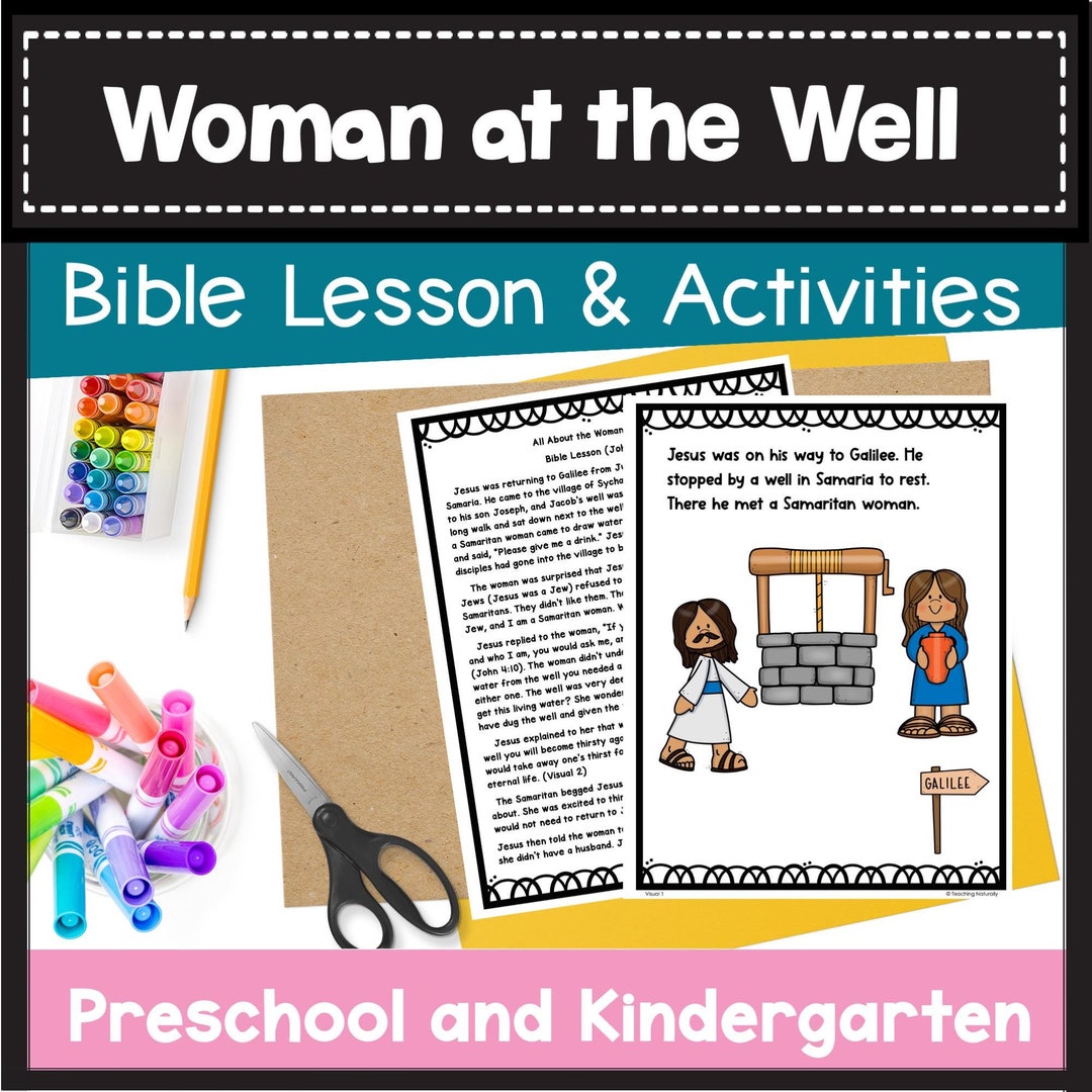 Jesus and the Woman at the Well: Preschool Bible Lesson (PDF) - Etsy
