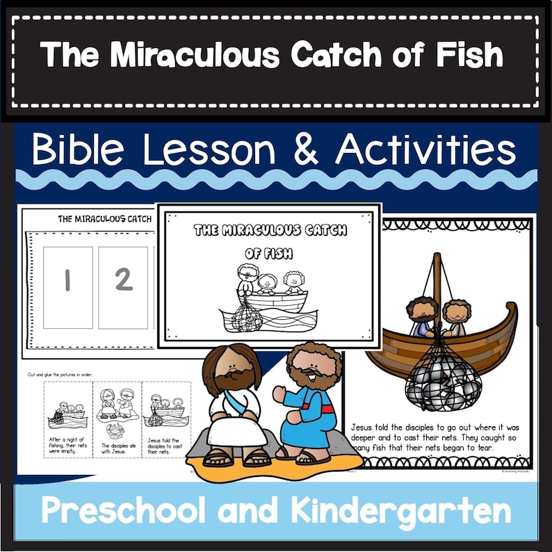 Miracle of Jesus Miraculous Catch of Fish Bible Lesson Plan Bible ...