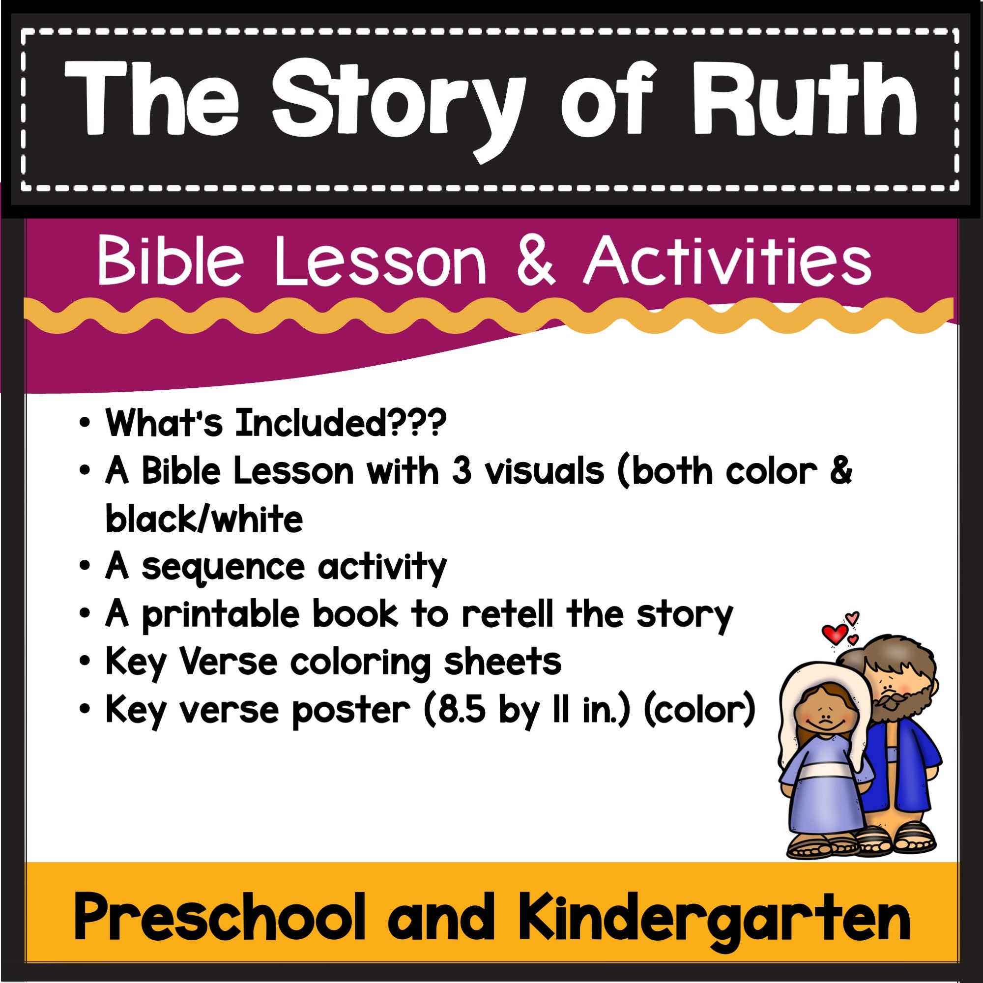 Ruth Bible Story Lesson Sunday School Bible Lesson Kids Craft Kids ...