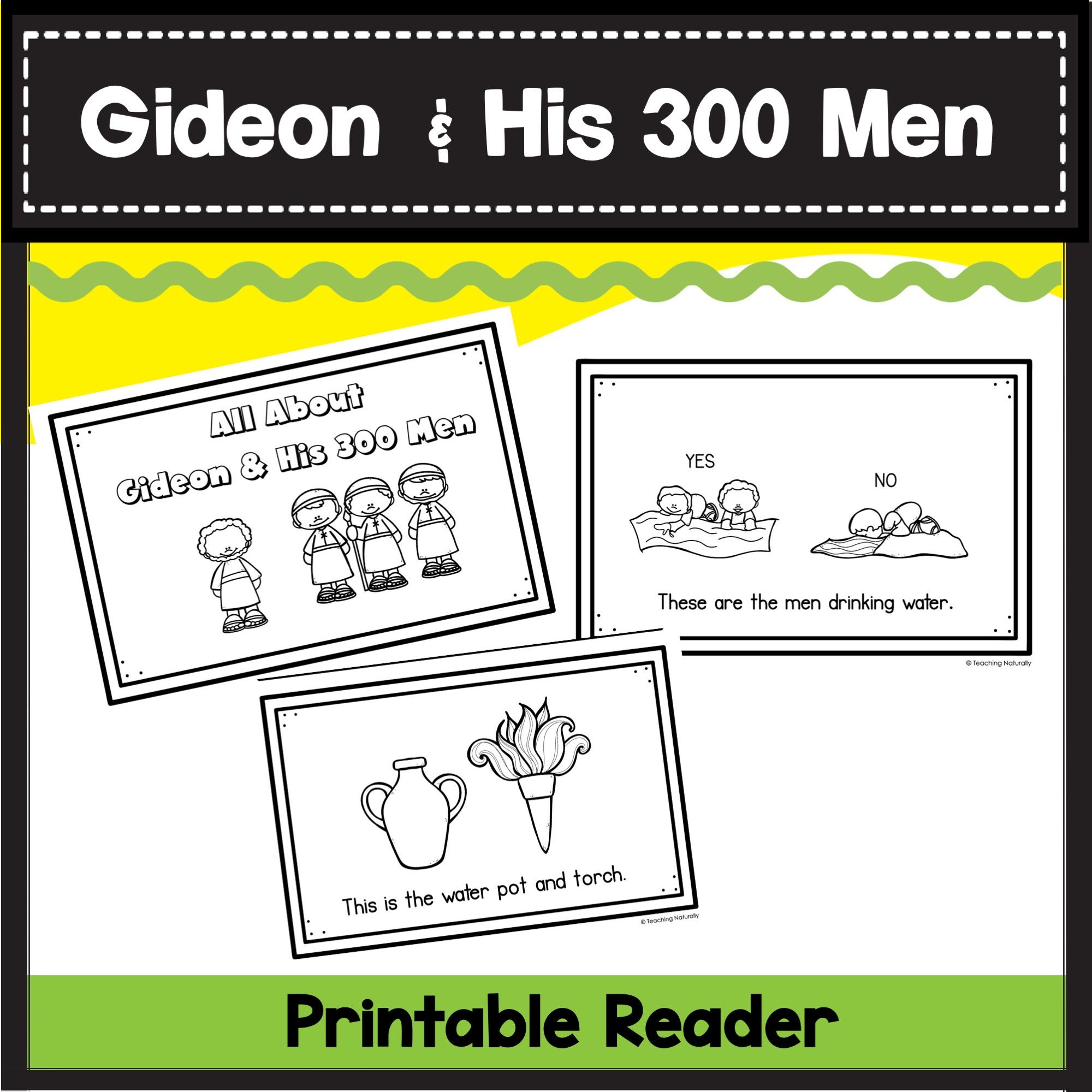 Gideon Bible Story Lesson & Activities: Homeschool Resource (printable ...