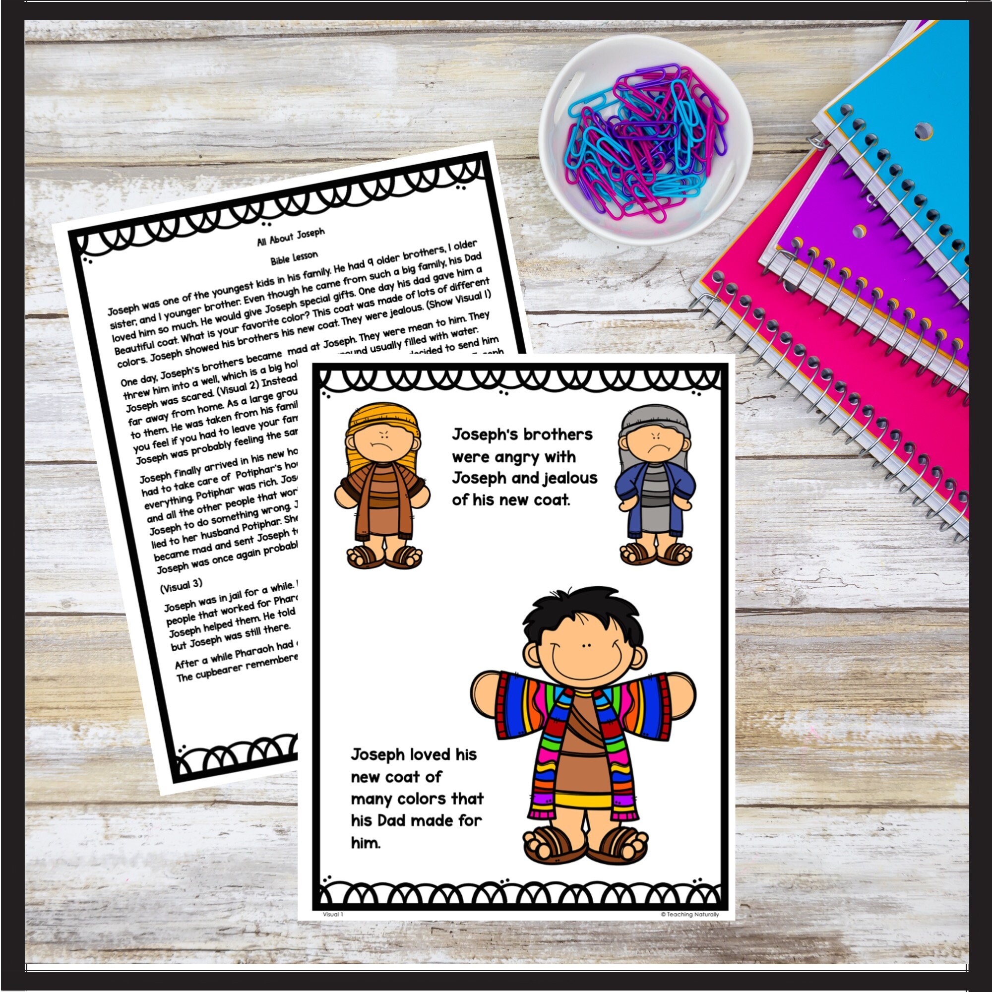 Joseph and His Coat of Many Colors Bible Lesson for Kids Joseph Bible ...