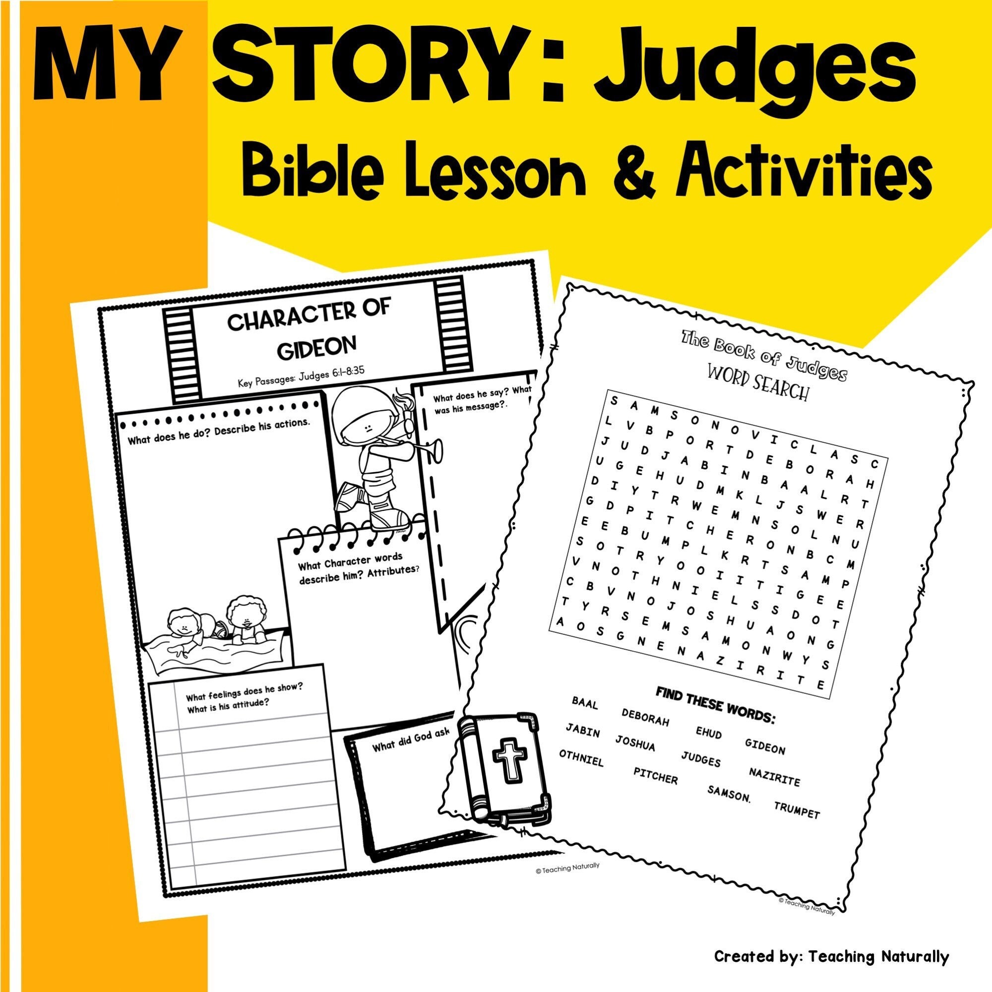 Judges Bible Story Bible Lesson & Activities Sunday School Bible Lesson ...