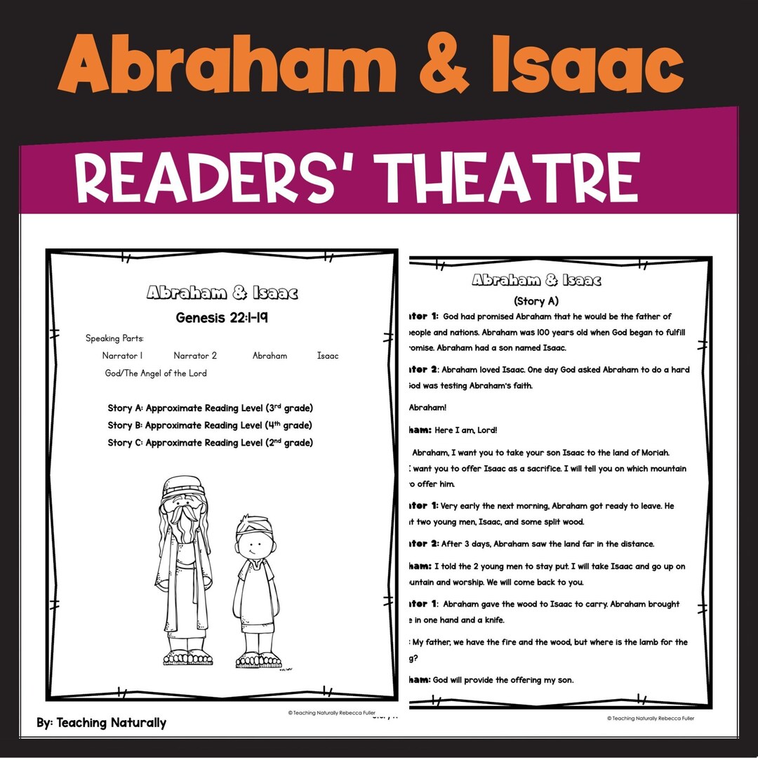 Abraham & Isaac Bible Story Readers Theater Script Play Bible Lesson ...
