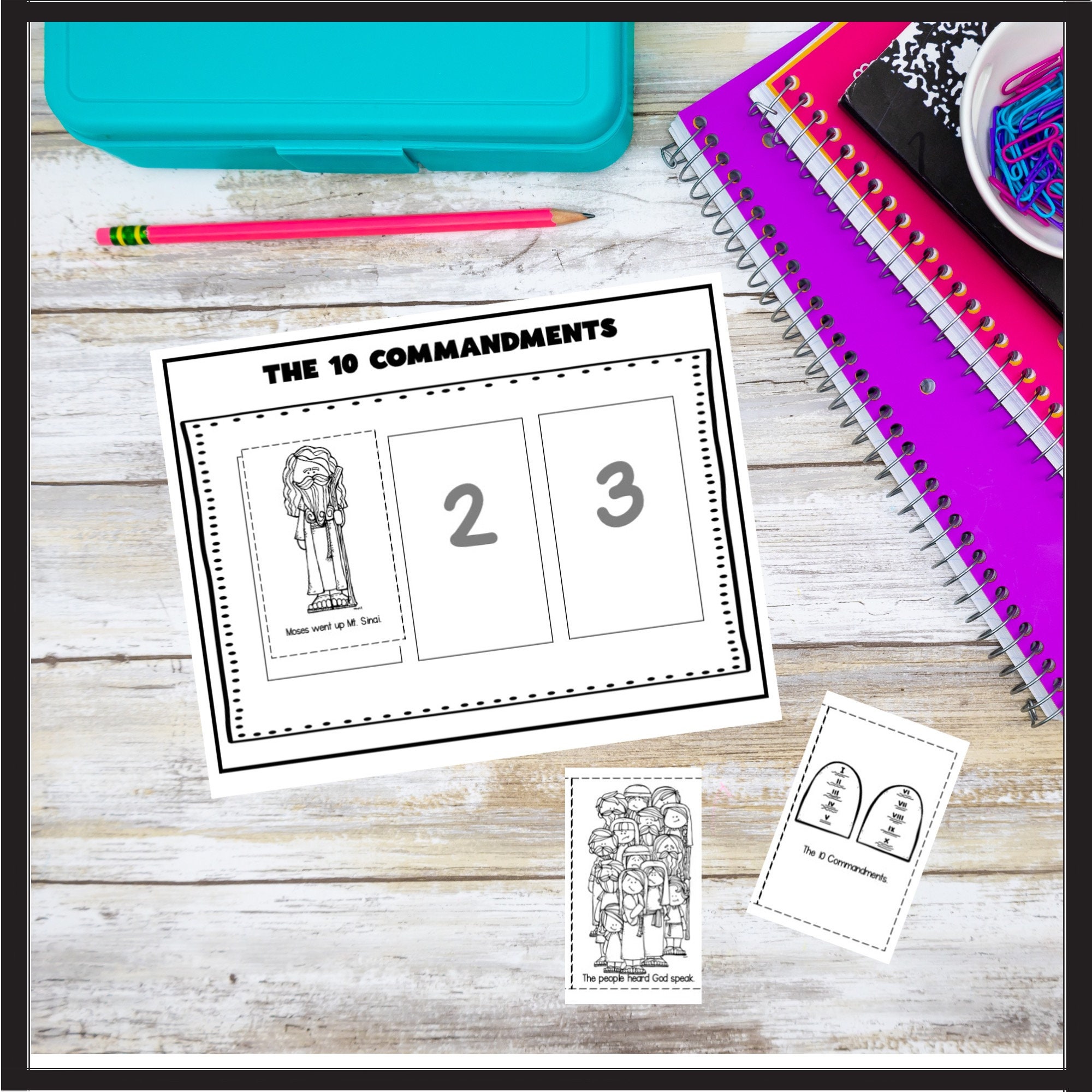 Moses and the 10 Commandments Bible Lesson and Activities for Kids the ...