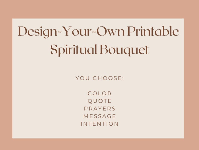 Design-your-own Printable Spiritual Bouquet - Etsy