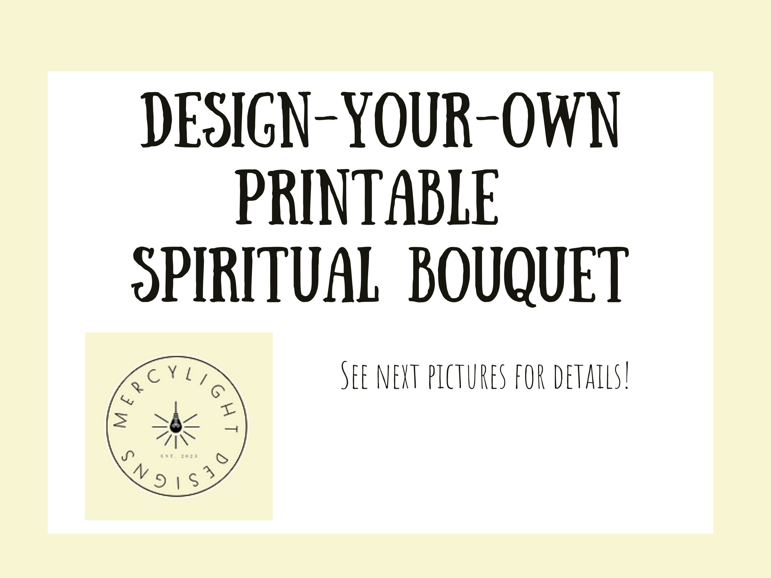 Design-your-own Printable Spiritual Bouquet - Etsy