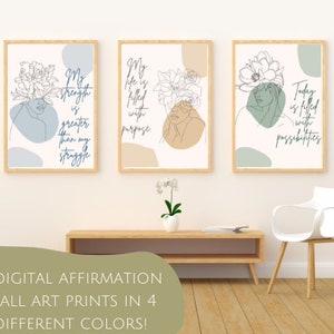 Printable Simple Modern Affirmation Wall Art, Self Care, Modern Wall ...