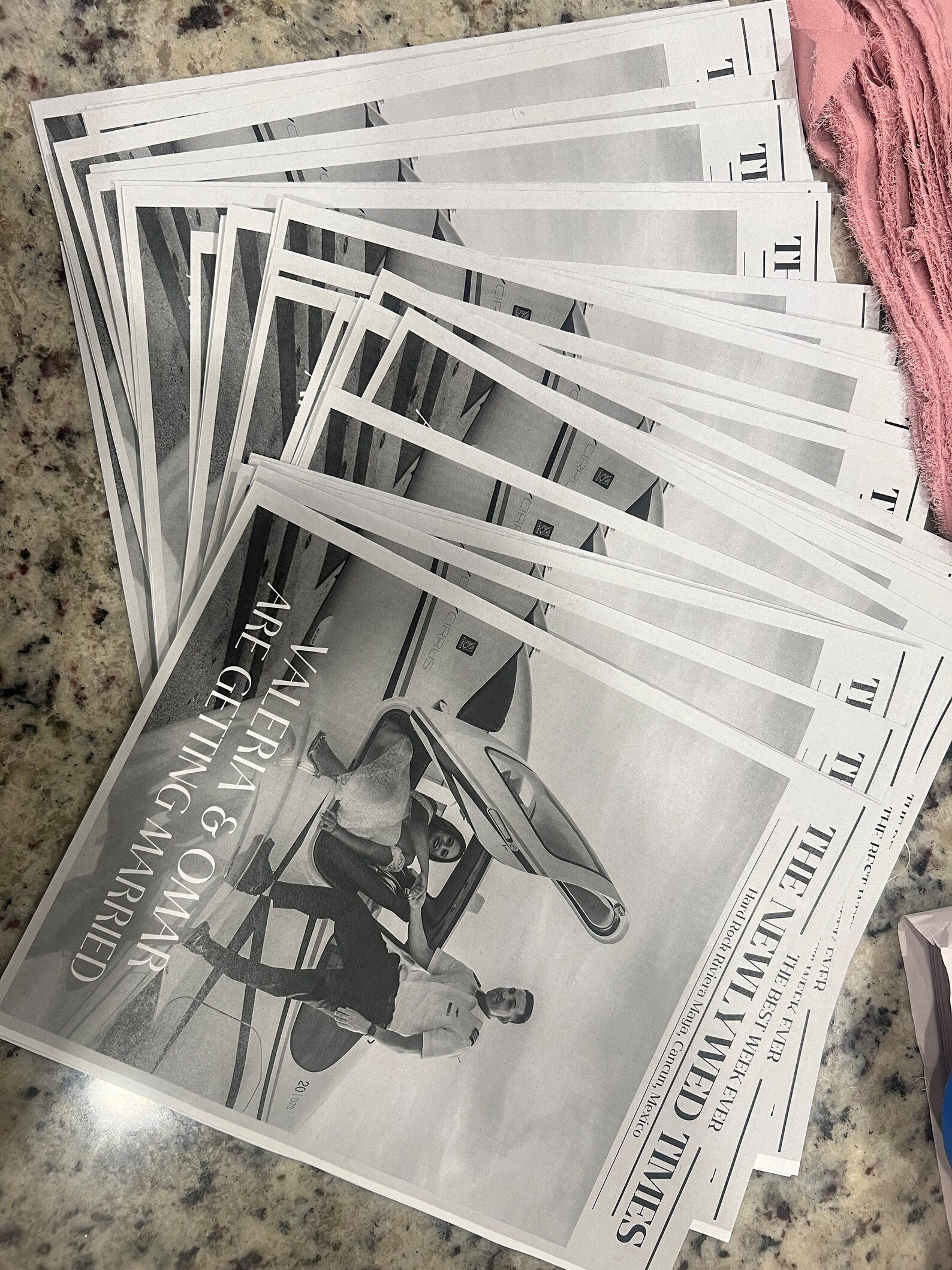 Wedding Newspaper Foldable Customizable Template | Fun Wedding Program ...