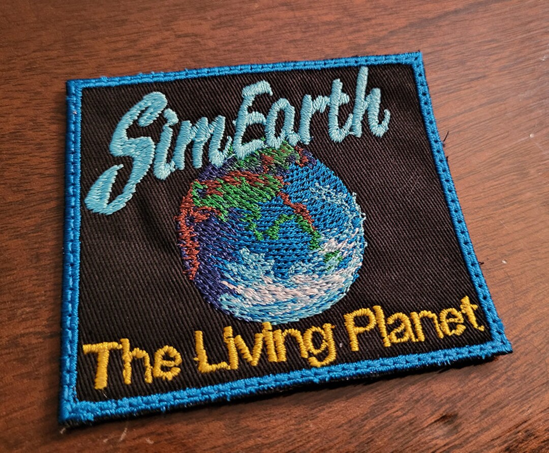 Sim Earth Embroidered Patch SNES Box and Title Logo - Etsy