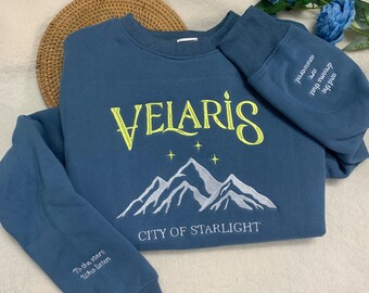 Velaris the City of Starlight Embroidered Crewneck ACOTAR Licensed SJM ...