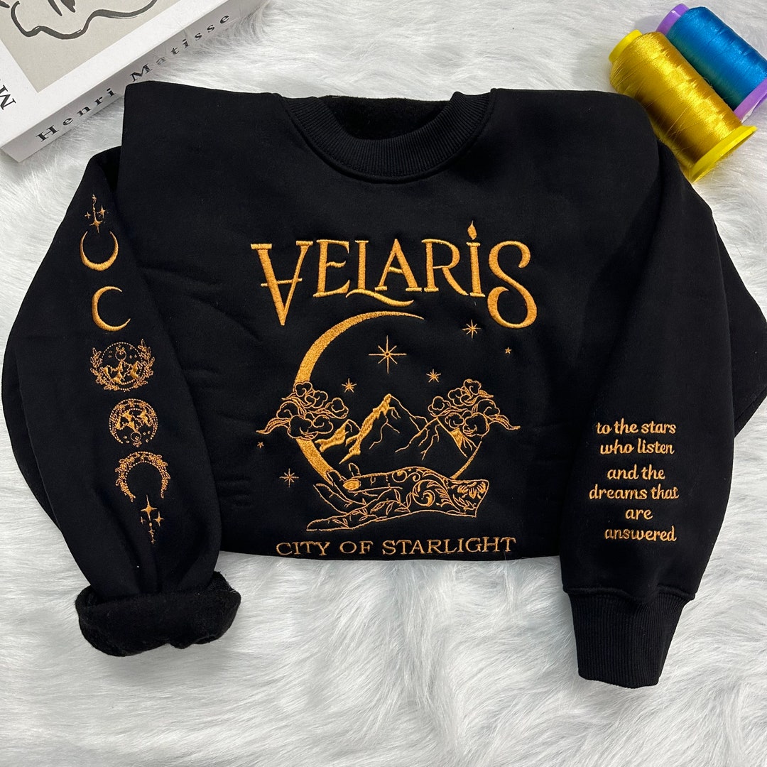 Velaris Embroidered Sweatshirt, ACOTA Velaris City of Starlight ...