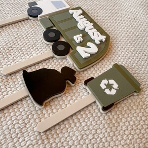 Trash Bash Cake Topper | Garbage Truck Cake Topper With Trash Can ...