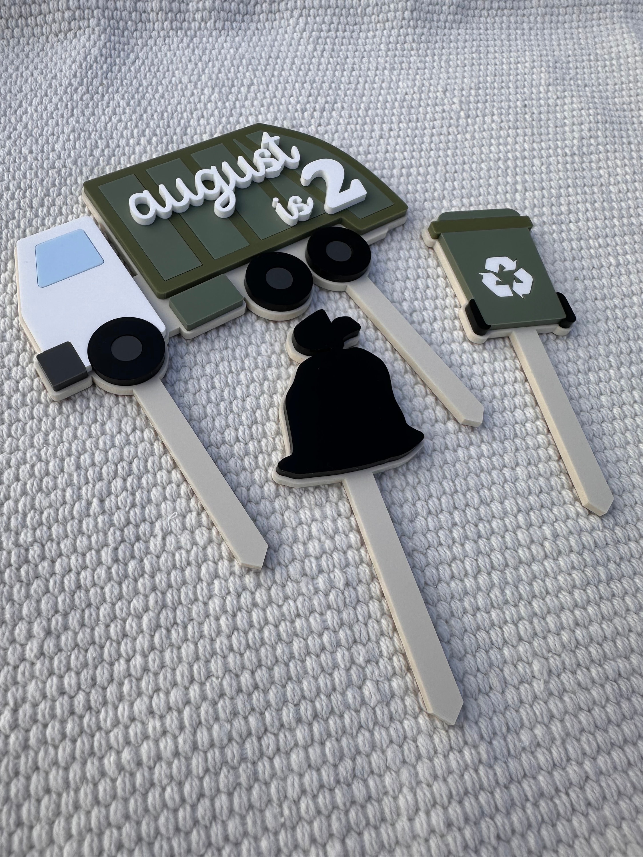 Trash Bash Cake Topper Garbage Truck Cake Topper With Trash Can ...