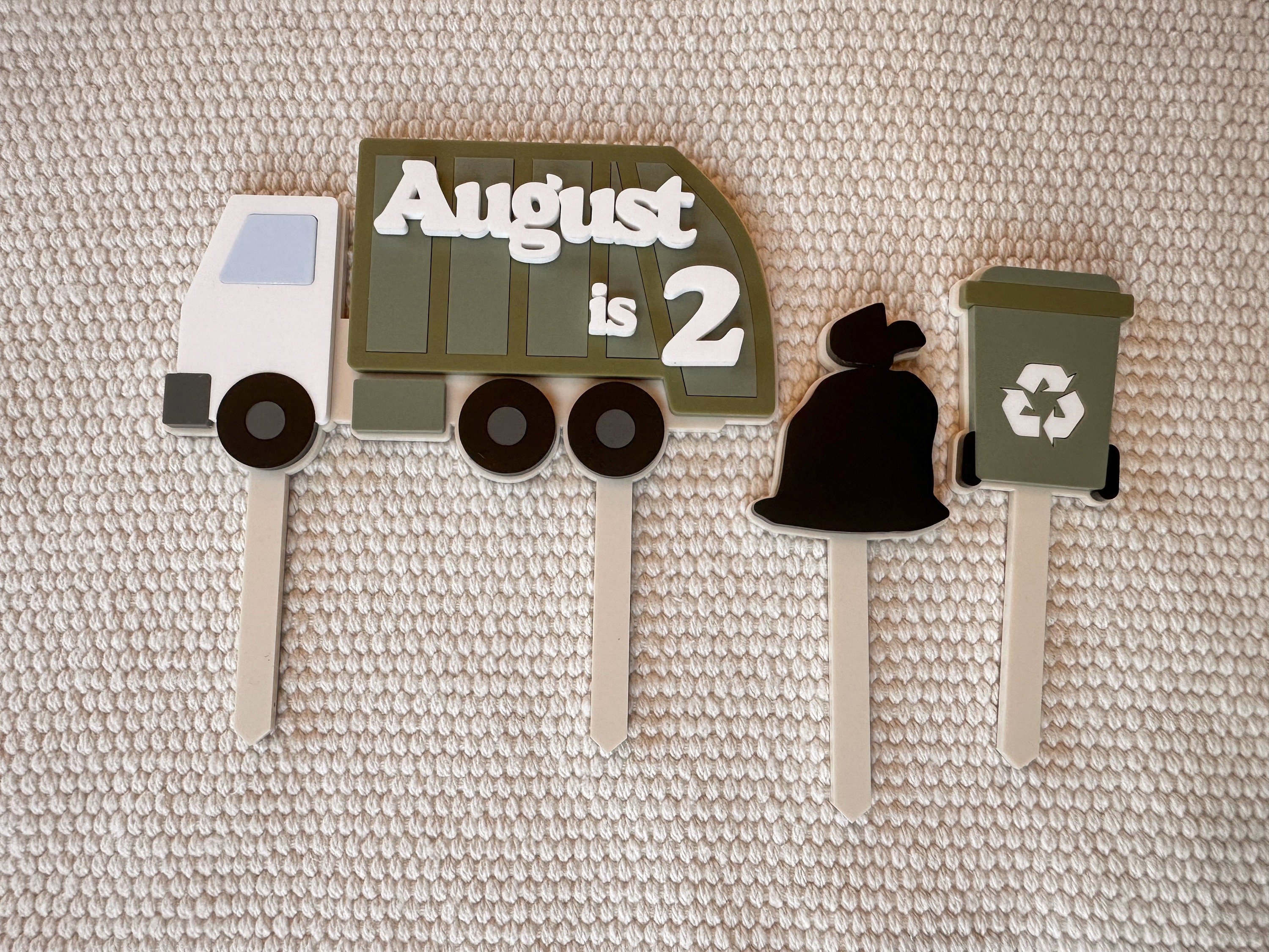 Trash Bash Cake Topper Garbage Truck Cake Topper With Trash Can ...
