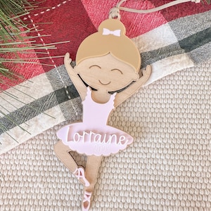 Ballerina Ornament | Personalized Girls Christmas Ornament | Girls ...