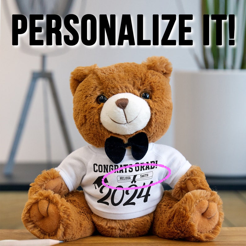 Graduation Teddy Bear, Congratulations Graduate, Personalized ...