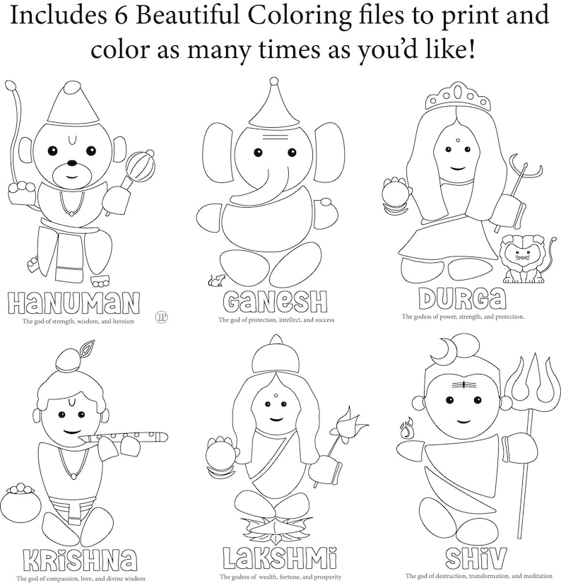 Childrens Coloring Pages, Hindu Gods Coloring Page, Kids Activity ...