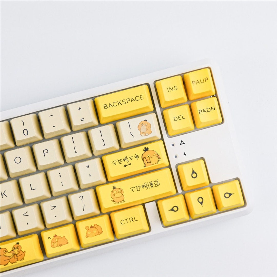 Psyduck Keycap Set 127 Keys Pokemon Keycaps PBT Keycaps - Etsy