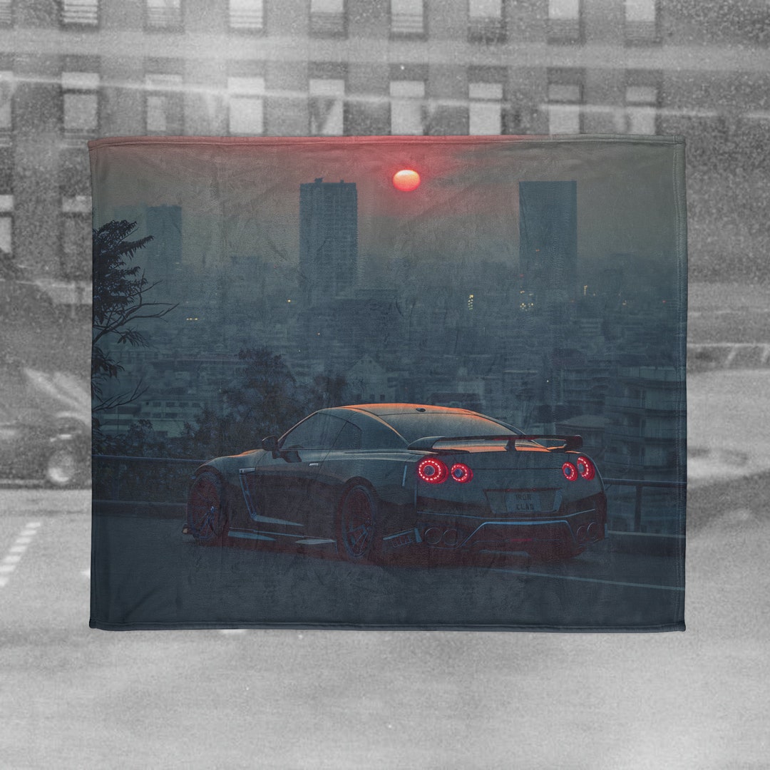 Nissan Skyline GTR R35 Blanket, JDM Inspired, Cozy Throw, Bedroom ...
