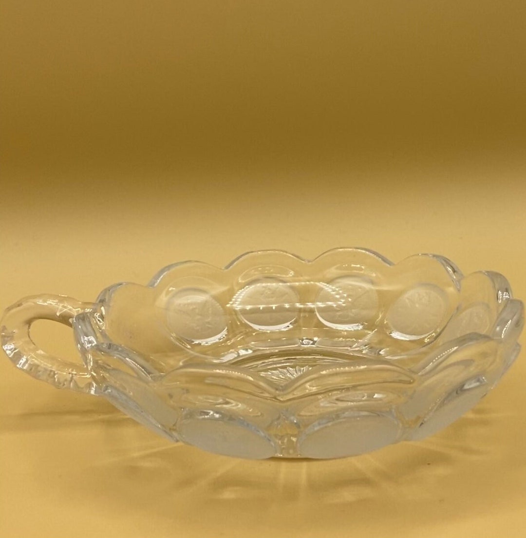 Vintage Fostoria Coin Glass Candy Dish, Fostoria Glass Company - Etsy