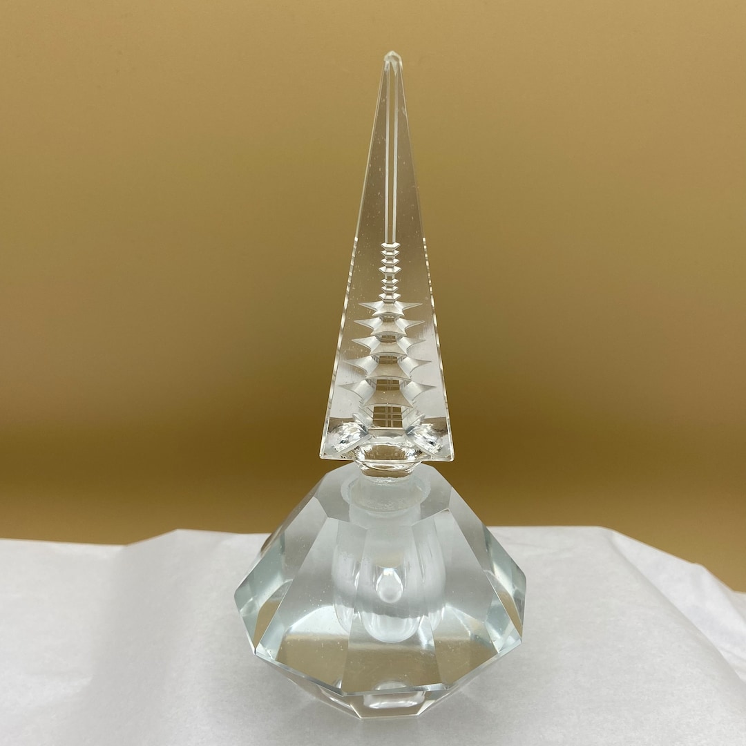 Vintage HOYA Crystal Perfume Bottle PAGODA Japan - Etsy