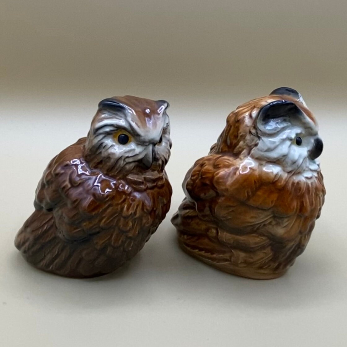 Vintage Goebel Two Screech Owl Porcelain Figurines West - Etsy