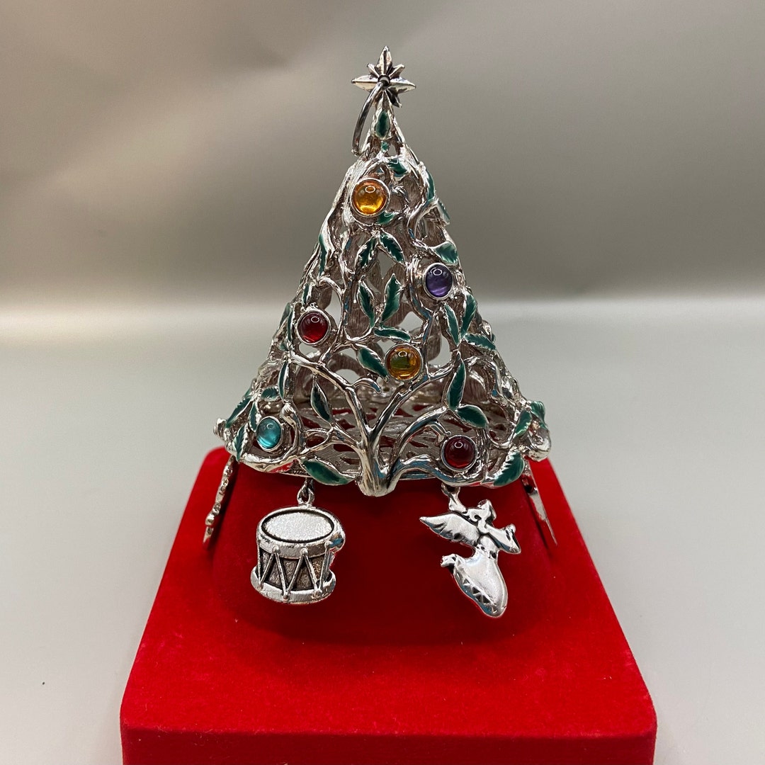 Lenox Embellished Christmas Tree With Hanging Trinkets Ornament - Etsy
