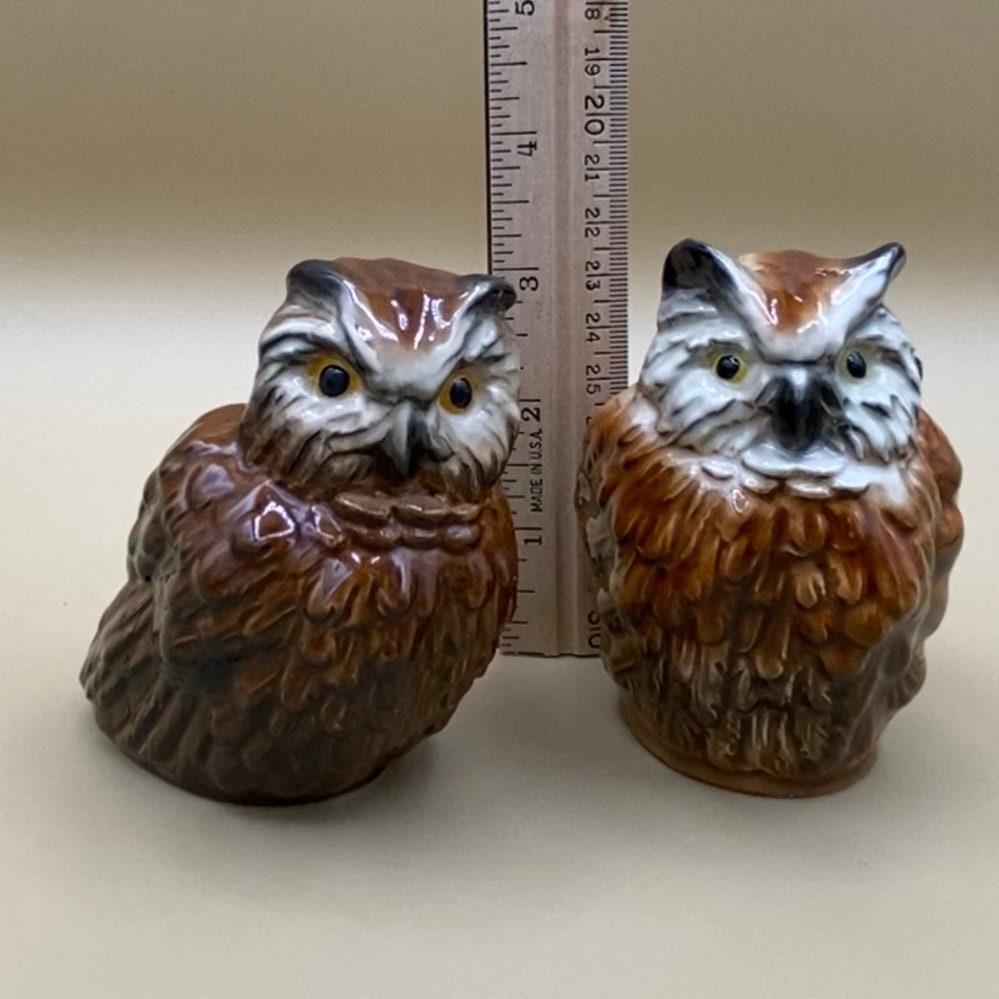 Vintage Goebel Two Screech Owl Porcelain Figurines West - Etsy