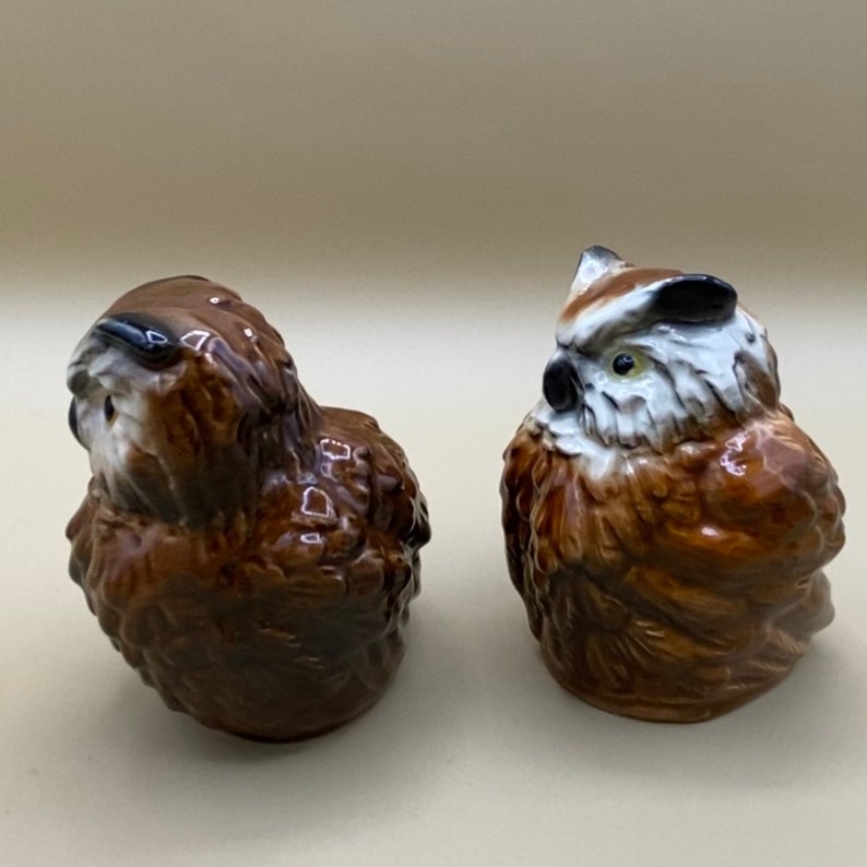 Vintage Goebel Two Screech Owl Porcelain Figurines West - Etsy