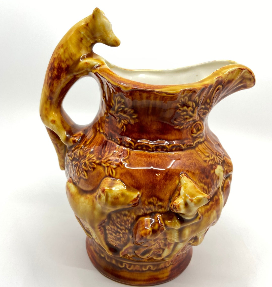 Hounds Chasing A Fox Ceramic Pitcher - Etsy