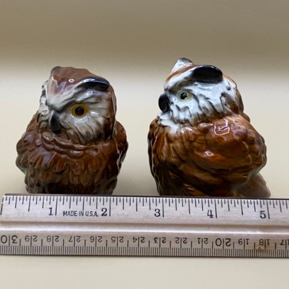 Vintage Goebel Two Screech Owl Porcelain Figurines West - Etsy