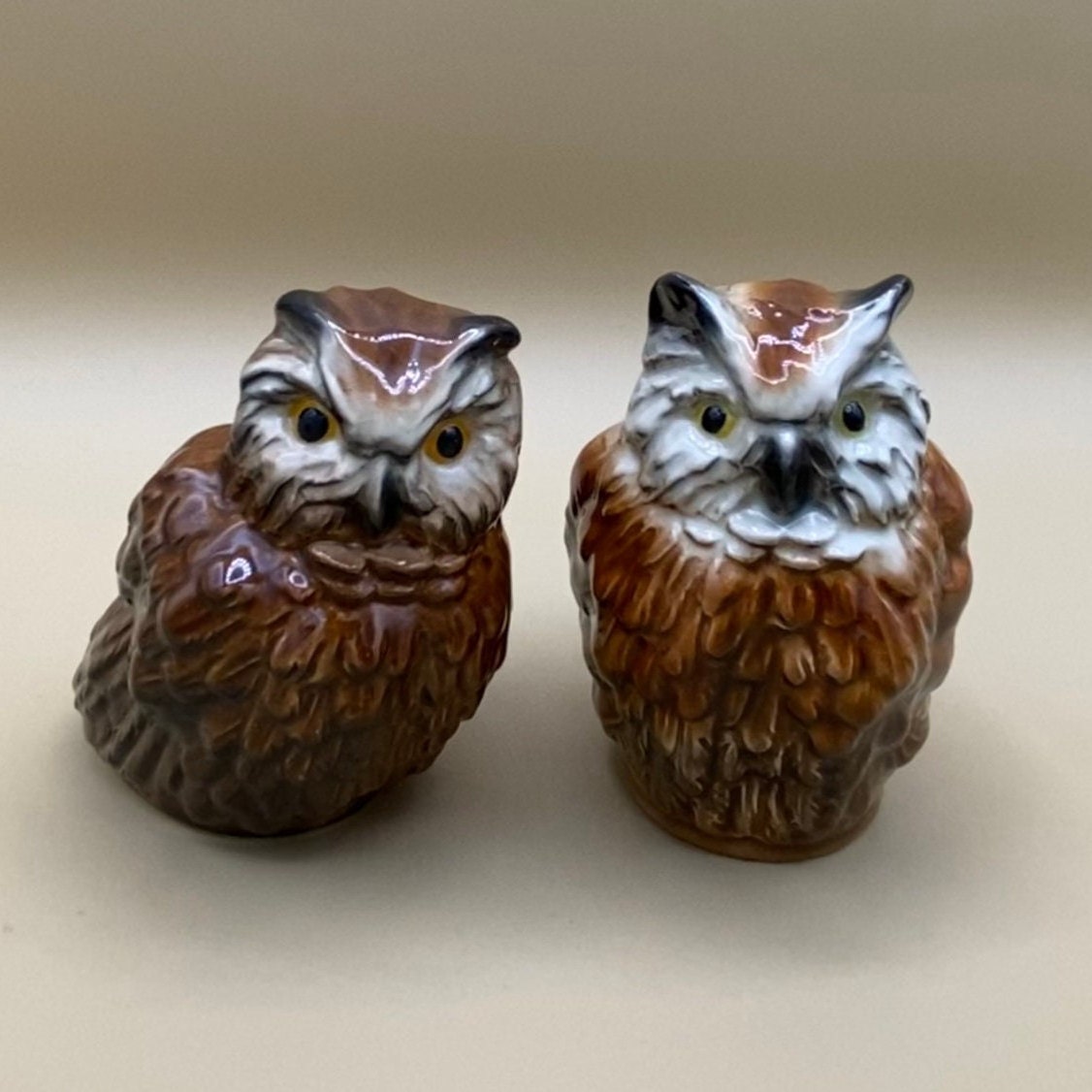 Vintage Goebel Two Screech Owl Porcelain Figurines West - Etsy