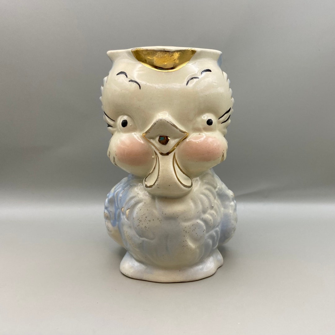 Vintage Shawnee Pottery Ceramic Blue Bird Milk Pitcher Creamer 1950's ...