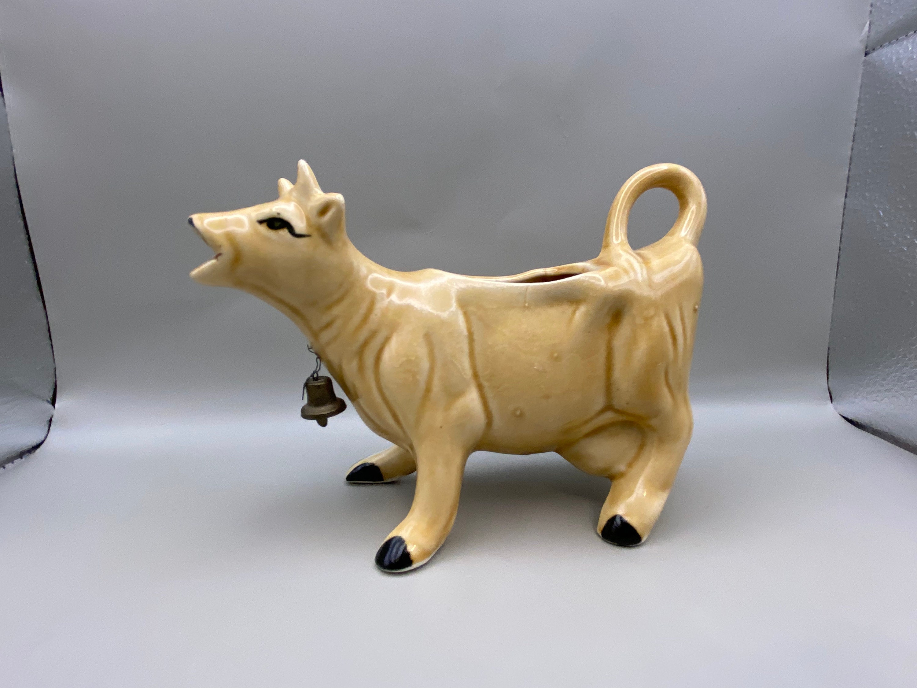 Vintage Brown Cow Creamer Pitcher With Bell Kenmar Japan - Etsy