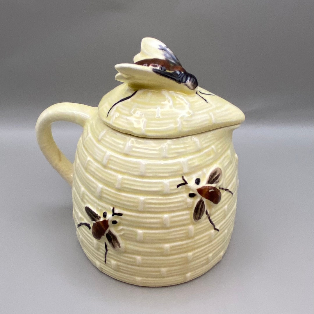 Vintage Bee Hive Honey Syrup Pitcher - Etsy