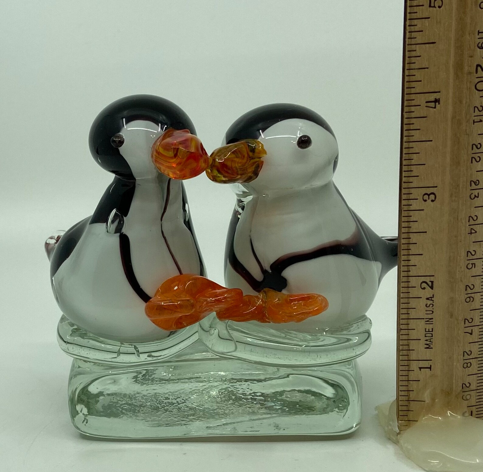 Handblown Glass Penguins on an Iceberg, Figurine, Paperweight - Etsy
