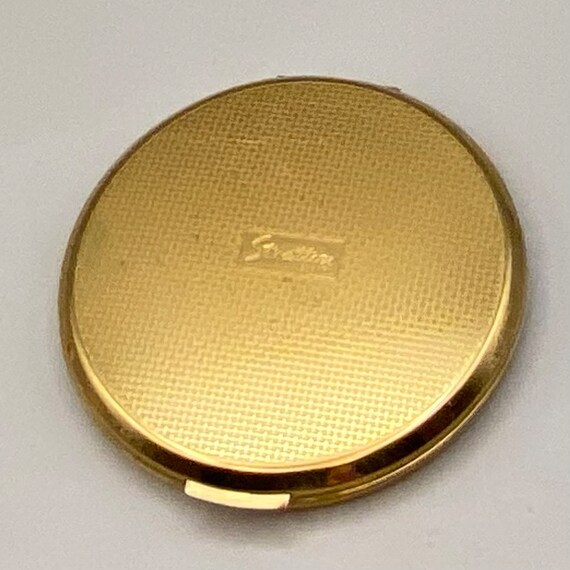 Vintage 1960s 1970s Stratton Powder Compact Gold Leaf… - Gem
