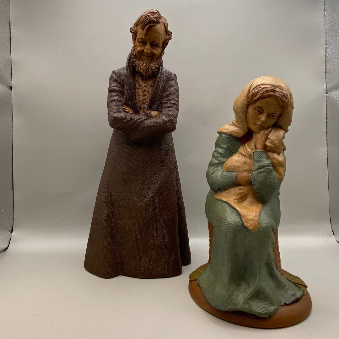 Tom Clark Figurines Rare Mary Holding Baby Jesus and Joseph Figurines ...