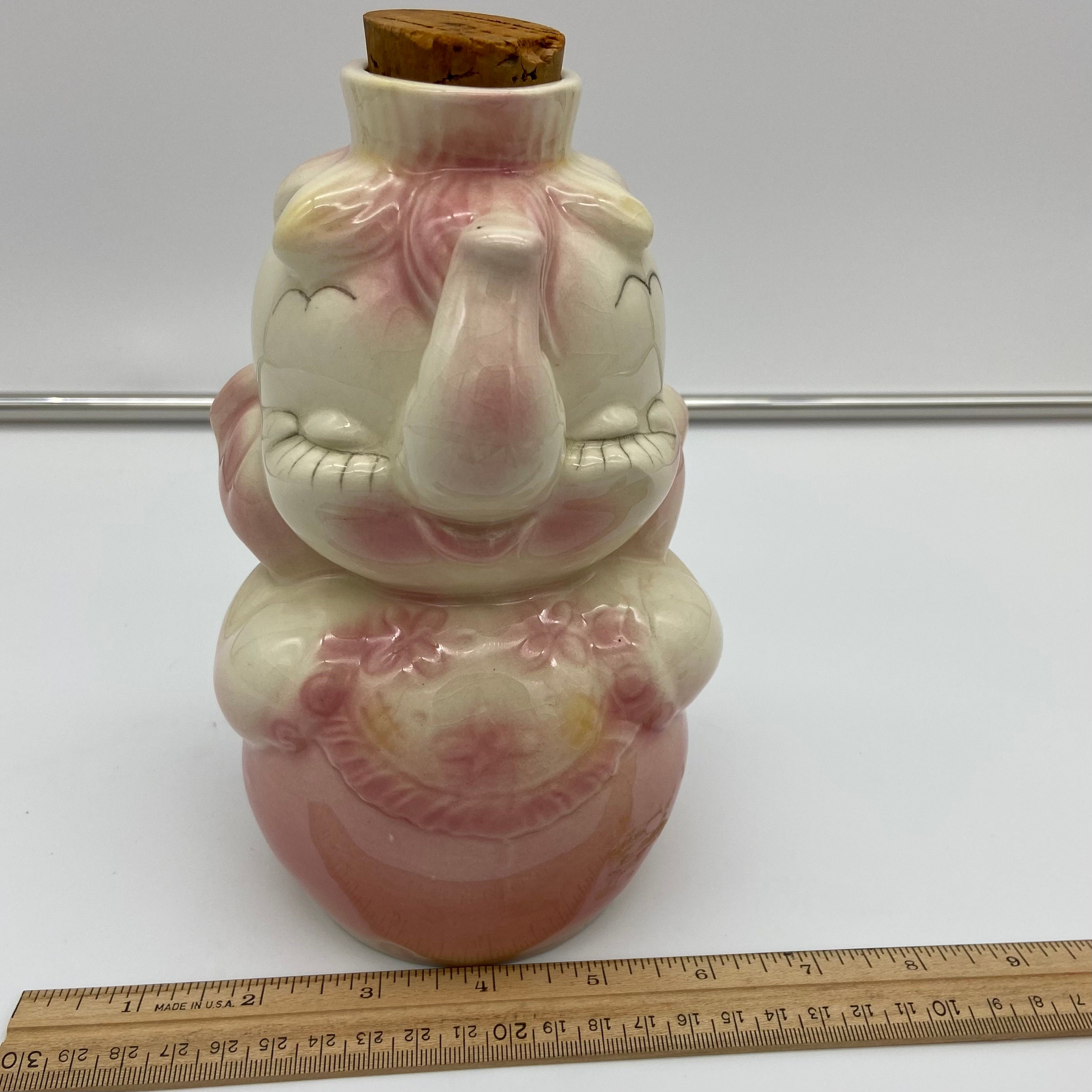 Vintage Leeds USA Elephant Liquor/syrup Jug Leeds U.S.A. Pottery ...