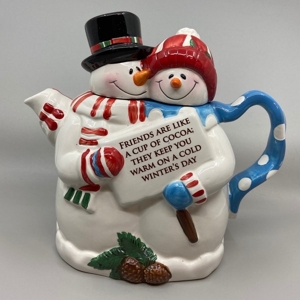 Snowman Teapot - Etsy