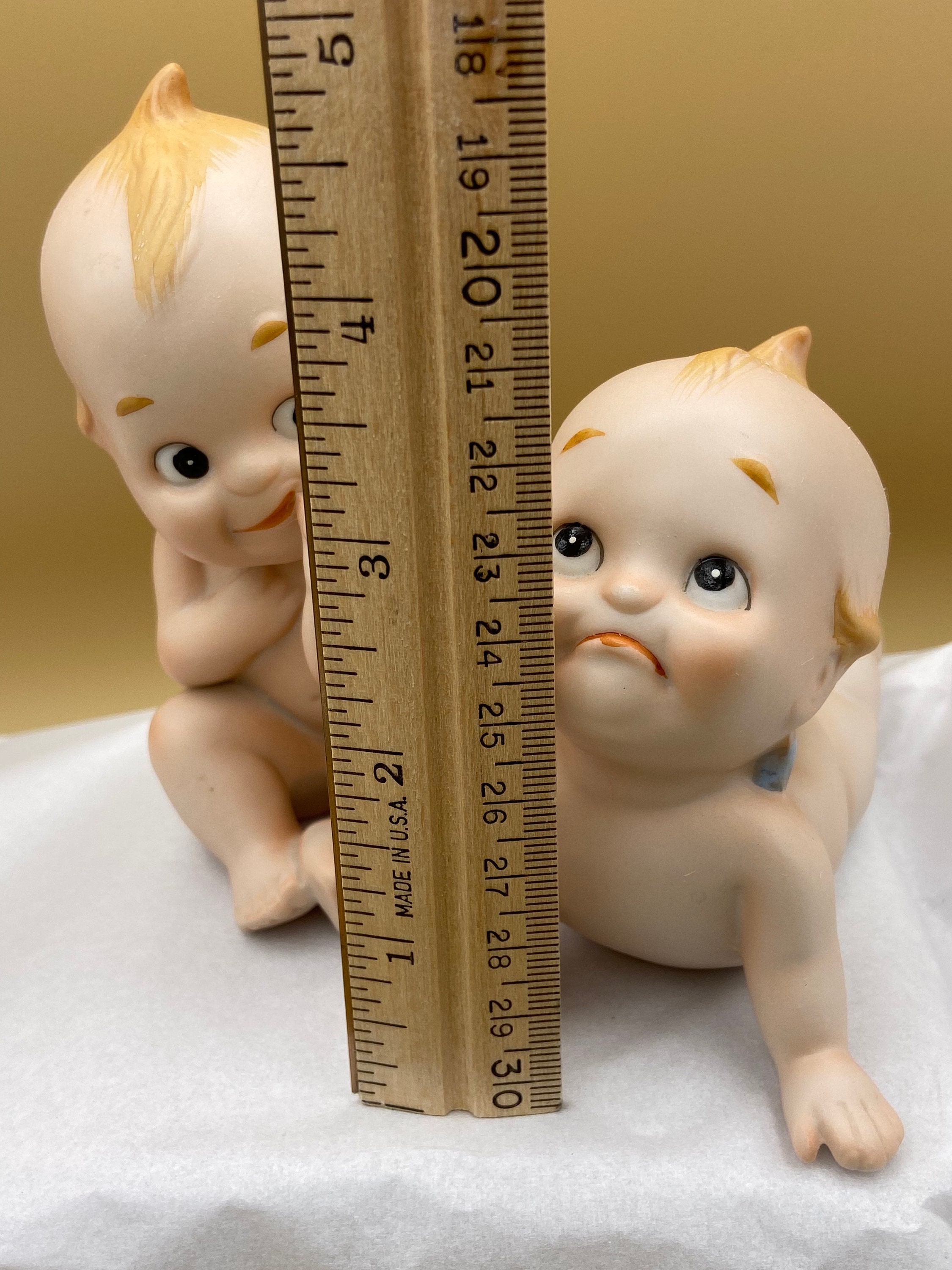 Vintage Lefton Kewpie Baby Bisque Figurine KW228 Set of Two - Etsy
