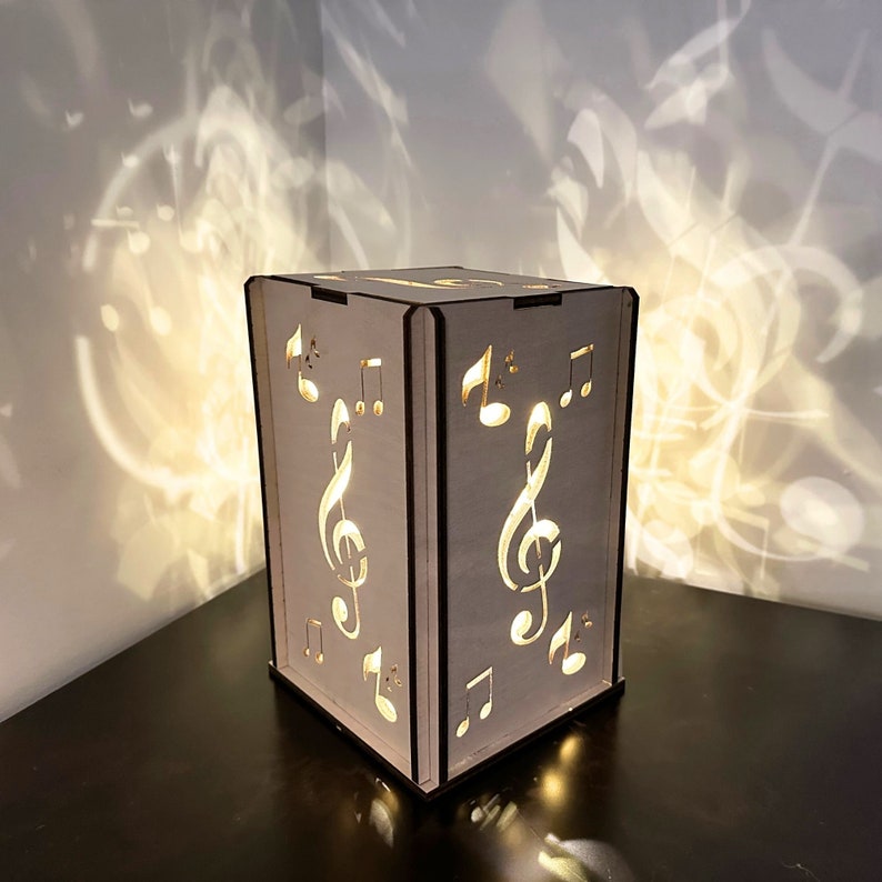 Music Lantern, Music Note Light, Music Lover Gift, Music Centerpiece ...