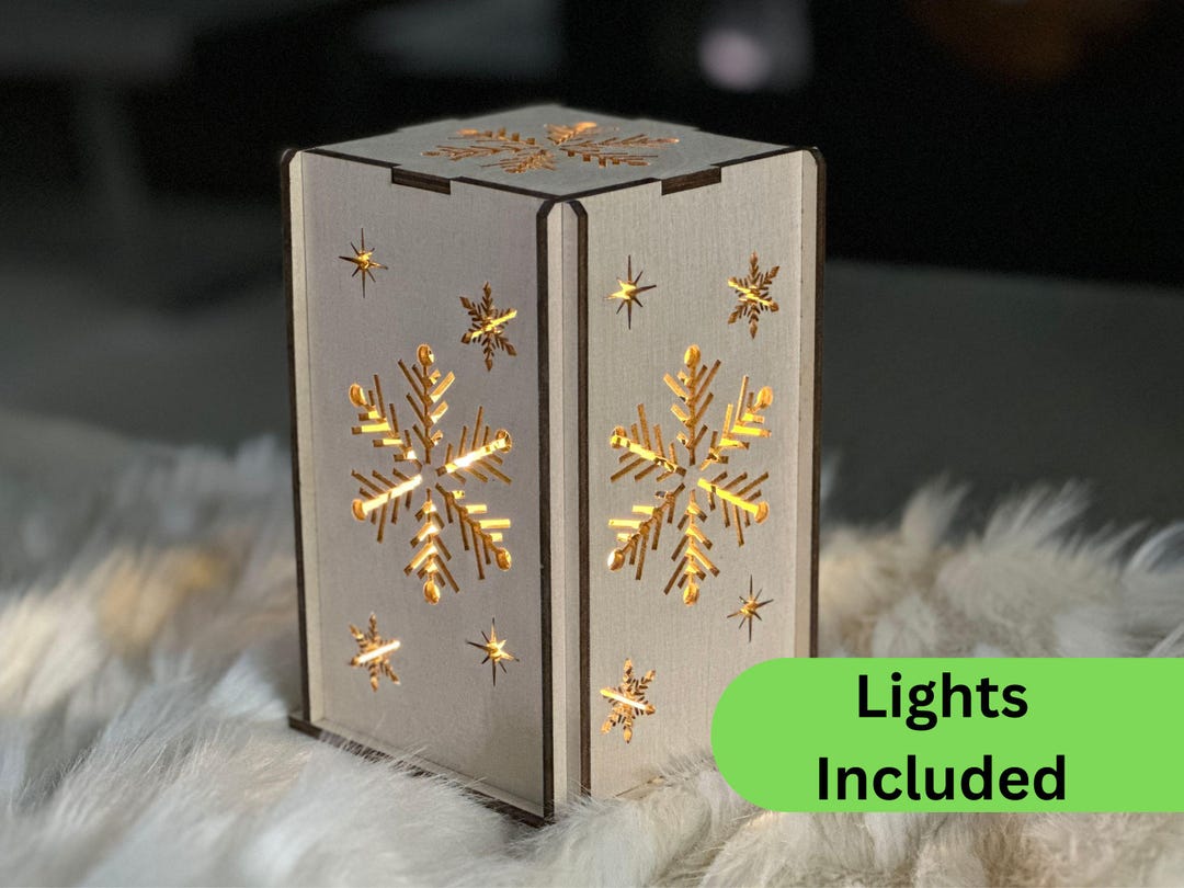 Snowflake Lantern, Snowflake Light, Christmas Decor, Winter Decor ...